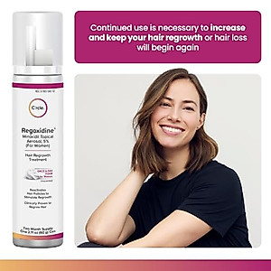 Regoxidine Women's Minoxidil Topical & Foam Helps Restore Top of Scalp Hair Loss and Support Hair Regrowth with Unscented Topical Treatment for Thinning Hair (5% Foam 8-Month Supply)