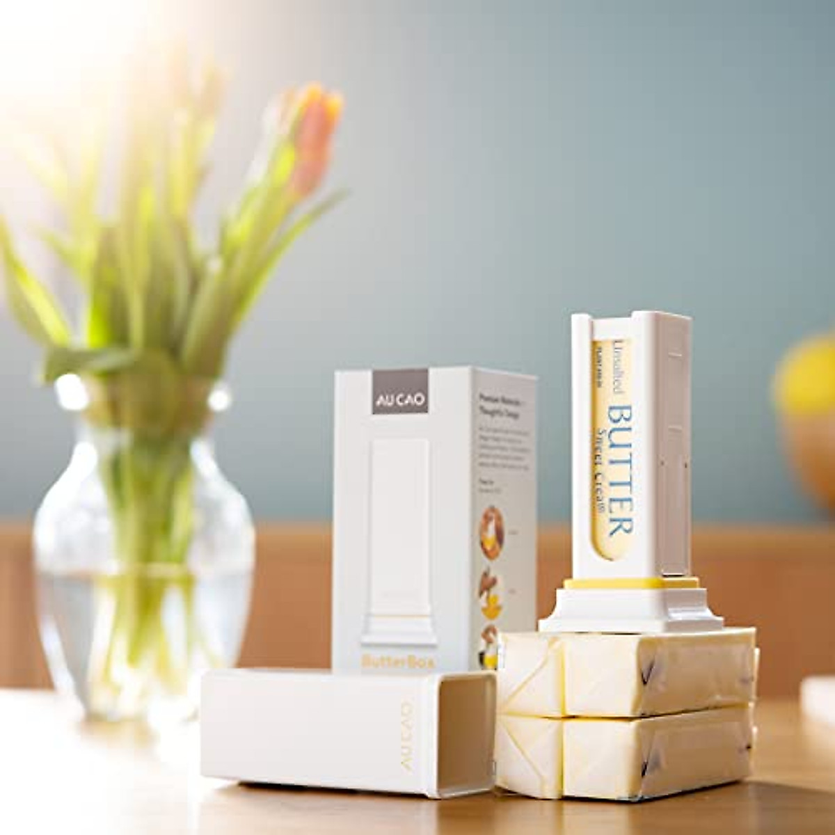 ButterBox ™ - Award-winning butter holder that is more than a dish! Unique airtight + upright butter dish and spreader that takes up less space!