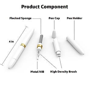 GOALSEN ECP4in1 for Airpod Cleaner Kit Equipped with a Flocked Sponge a Metal Pen Tip 2 High-Density Brush Easy Clean Hard-to-Touch Place Earbud Cleaning Kit Tool for Airpods Pro 1 2 3 -Gold