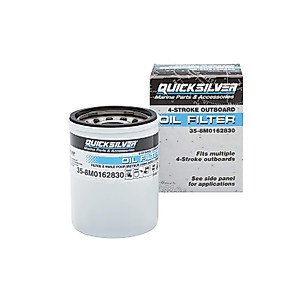 Quicksilver by Mercury Marine 8M0162830 Oil Filter for Mercury and Mariner 4-Stroke Outboards 25-115hp