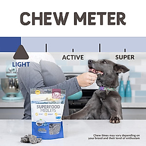 Wild Eats Cod Skins for Dogs, Superfood Healthy Dog Treat Training, 3oz Limited Ingredient Real Blueberry & Cod High in Antioxidants, High Protein, and Marine Collagen for Small, Medium and Large Dogs