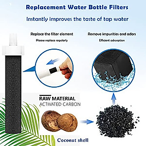 Molgoc Water Bottle Filter Replacement for Brita BB06,fit Brita Hard sided,Sport and Stainless Steel Bottle (10 Count) by Molgoc.