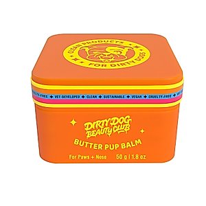 DDBC Dirty Dog Beauty Club - Butter Pup Balm - Daily Moisturizing for Paw Pads & Noses - Lick-Safe, Natural Ingredients, Veterinarian Developed - (1.8 oz), Unscented