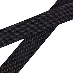 Mile High Life Canvas Web Belt | Cut to Fit Up to 52" | Flip-Top Matte Silver Nickel Buckle (Black)