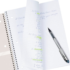 Five Star Spiral Notebooks, 1 Subject, College Ruled, 11" x 8-1/2", Cute Designs Bright Colors, 3 Pack, Design May Vary.