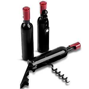 Multi-functional Corkscrew Wine Bottle Opener - Metallic beer Opener for sommeliers, waiters, and bartenders, Great for Gifts for Parties, With Magnet for Easy Storage and Hanging