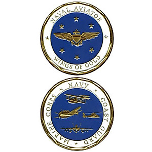 U.S. NAVAL AVIATOR "WINGS OF GOLD" Challenge Coin-Eagle Crest 2265