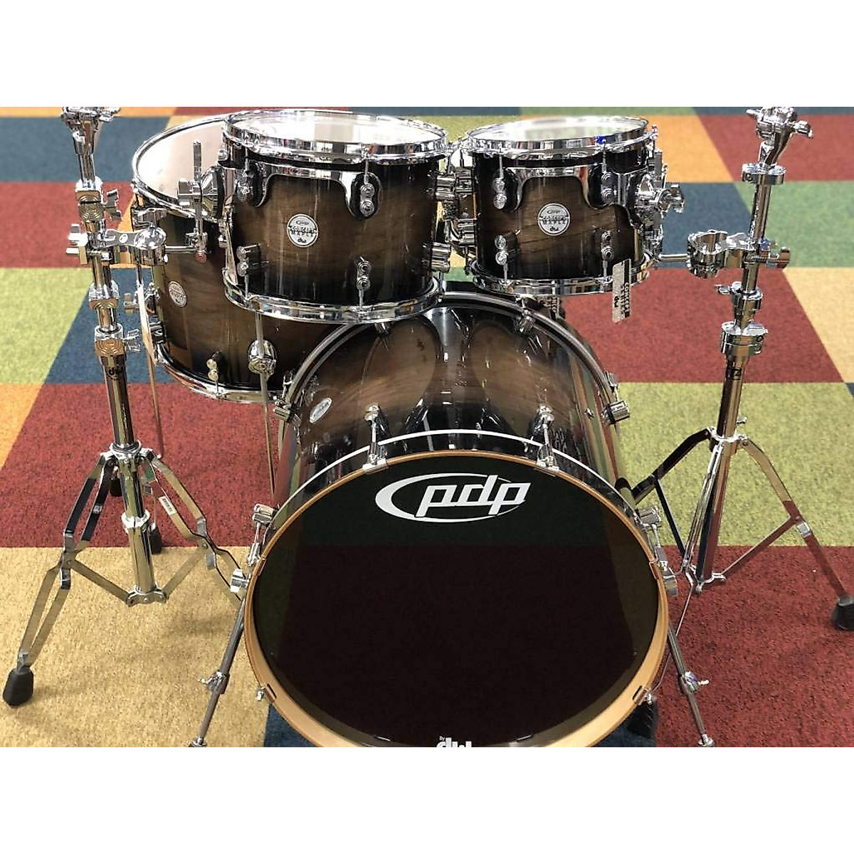 Pacific by DW 5-Piece Concept Maple Exotic Shell Pack (Charcoal Burst over Walnut)