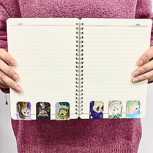 Desecraft 18Pcs Cute Cats Magnetic Bookmarks Page Markers Clips for Kids Woman Teacher Students Reading Planner Books School Office Stationery