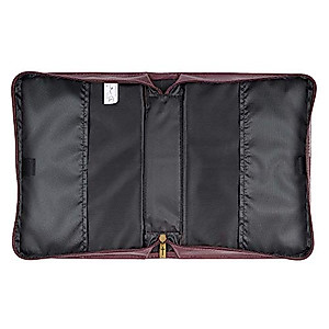 Christian Art Gifts Men's Classic Bible Cover Be Still and Know Psalm 46:10, Brown/Gold Faux Leather, Medium