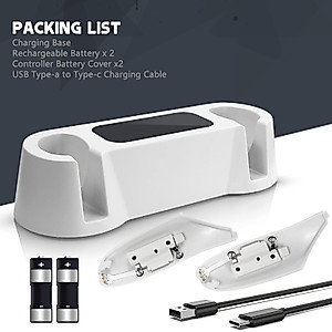 Charging Dock for Oculus Quest 2 Controllers,VR Charger Station for Oculus Quest 2 Controllers Fast Charging Station Set with Type-C Charging Cable