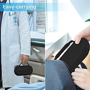 SKYREH Bundle: Stethoscope Holder Clip, PU Leather Stethoscope Hip Holder + Slim Stethoscope Hard EVA Case Shockproof Travel Storage Bag for 3M Littmann Classic III, 3M Littmann Cardiology IV