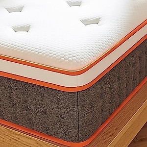 IYEE NATURE Twin Mattress,10 Inch Twin Size Hybrid Memory Foam and Individual Pocket Spring,Twin Bed Mattress in a Box