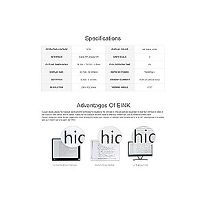 waveshare 2.66inch E-Paper E-Ink Raw Display Compatible with Raspberry Pi 4B/3B+/3B/2B/B+/A+/Zero/Zero W/WH/Zero 2W Series Boards 296×152 Pixels Red/Black/White Three-Color SPI Interface Without PCB