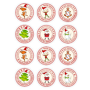 WhatSign Christmas Gift Labels Sticker Christmas Sticker Gift Tags Envelope Seal Stickers Merry Christmas Gift Wrap Labels Stickers for Gift Card Envelope Christmas Favors Decorations,36PCS