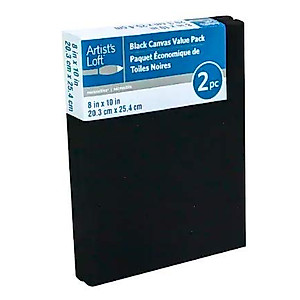 Artist's Loft Canvas 2pc Value Pack 8 x 10 in (Black)