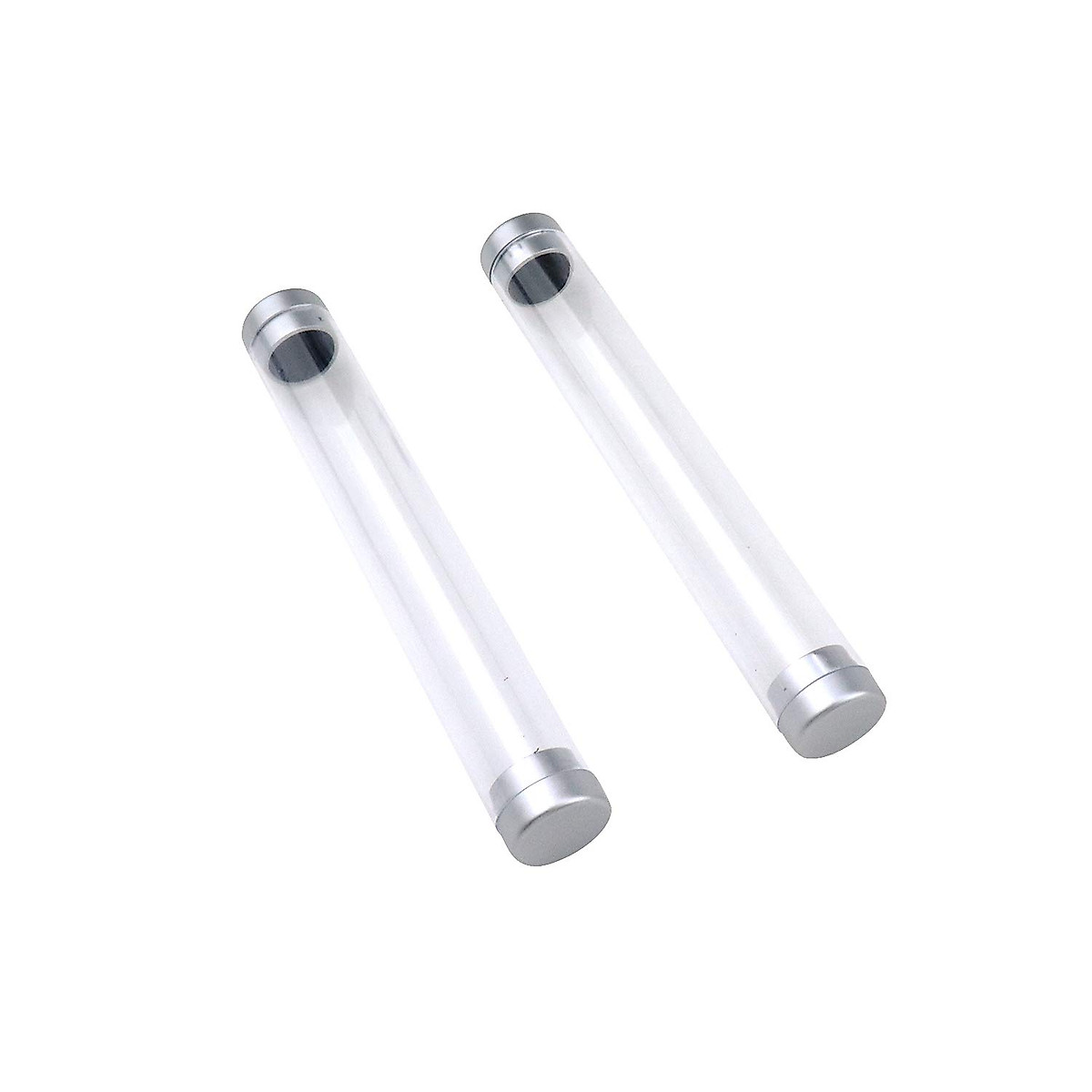 Coshar Transparent Acrylic Cylinder Tube Pen Cases Clear Tube Containers Small Storage Case for School Office Supplies (10pcs)