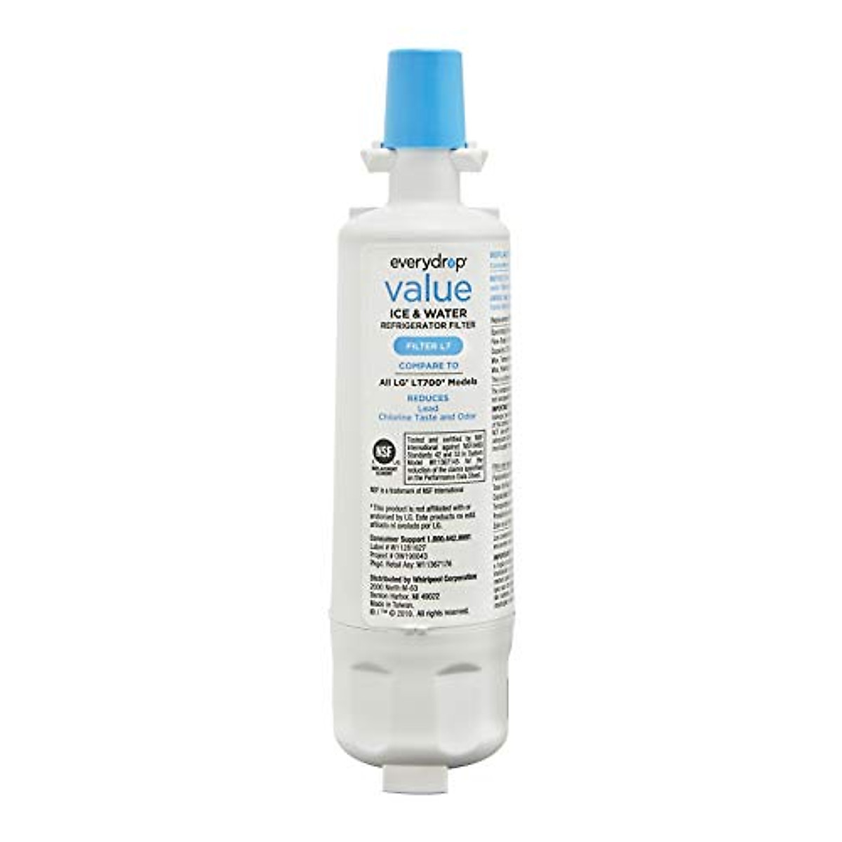 Everydrop Value by Whirlpool, Replacement Water Filter for LG LT700P, EVFILTERL7, Single-Pack