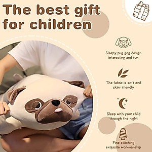 Seyomi Pug Stuffed Animal,21.6 Inches Soft French Bulldog Plush Pillow Pet,Cute Dog Hugging Toys Gifts for Kids & Adults