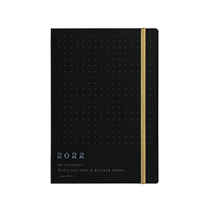 Letts Eco Writers A5 Week to View 2022 Black Kraft Diary