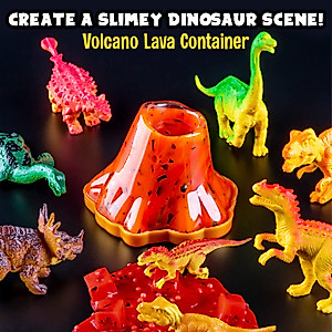 Original Stationery Dinosaur Slime Kit, Glow in The Dark Slime Making Kit to Create Fun Slime for Boys and Dino Poop Slime for Kids, Great Gift Idea