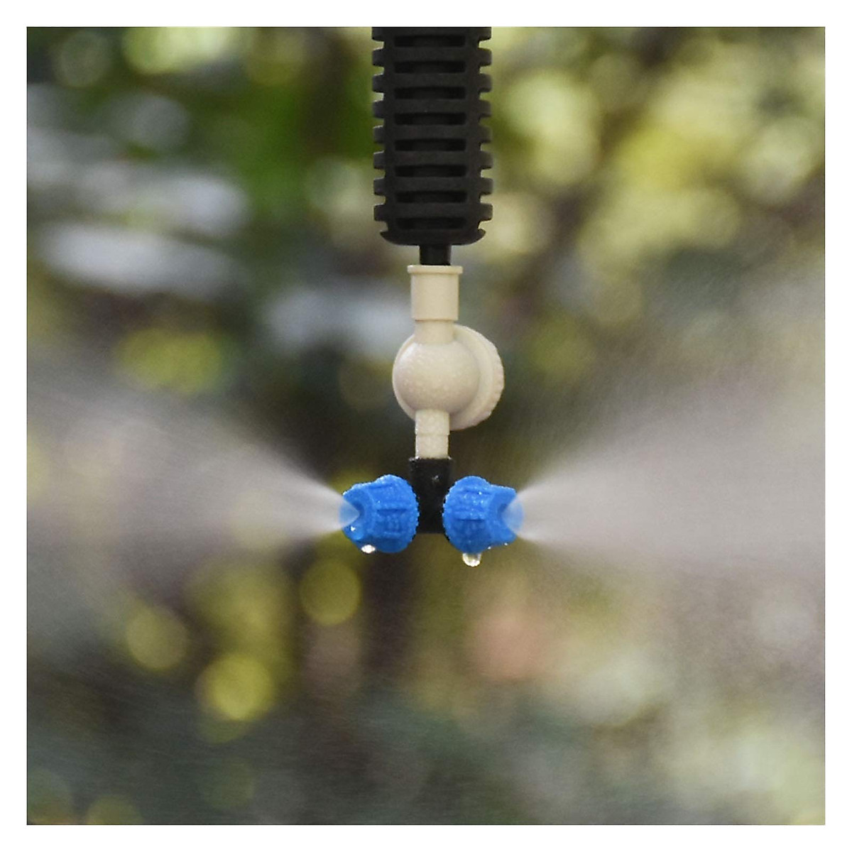 MANHONG Botanical Garden Lawn Nozzle Greenhouse Suspended Cross Atomization Nozzle, Anti-drip Spray Nozzle, Water Mist Cooling Nozzle 10 Sets (Color : 4 x Way)