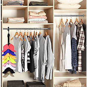 Yesok 2 Pack Hat Organizer Holder Rack, 16 Clips Closet Hanging Cap Racks Storage Hangers for Baseball Hats Ball Caps Golf Caps Beanies & Accessories