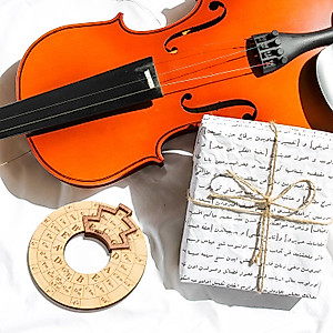 Wooden Melody Tool, Round Wooden Melody Chord Tool Chord Wheel Tool Circle of Fifths Wheel Tool Wooden Melody Tool for Musicians for Chords Notes Key Signature