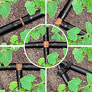 Gardrip 36 Pieces Drip Irrigation Kit：Drip Irrigation Parts for 1/2 Inch Drip Irrigation Tubing with 17mm 0.600" ID Drip Barbed Connectors Including 12 Couplings 10 Tees 6 Elbows 6 Plugs 2 Crosses