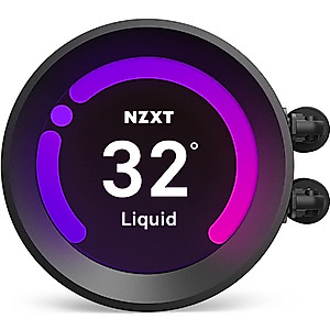 NZXT Kraken Z73 RGB 360mm - RL-KRZ73-R1 - AIO RGB CPU Liquid Cooler - Customizable LCD Display - Improved Pump - Powered by CAM V4 - RGB Connector - Aer RGB 2 120mm Radiator Fans (3 Included) Black