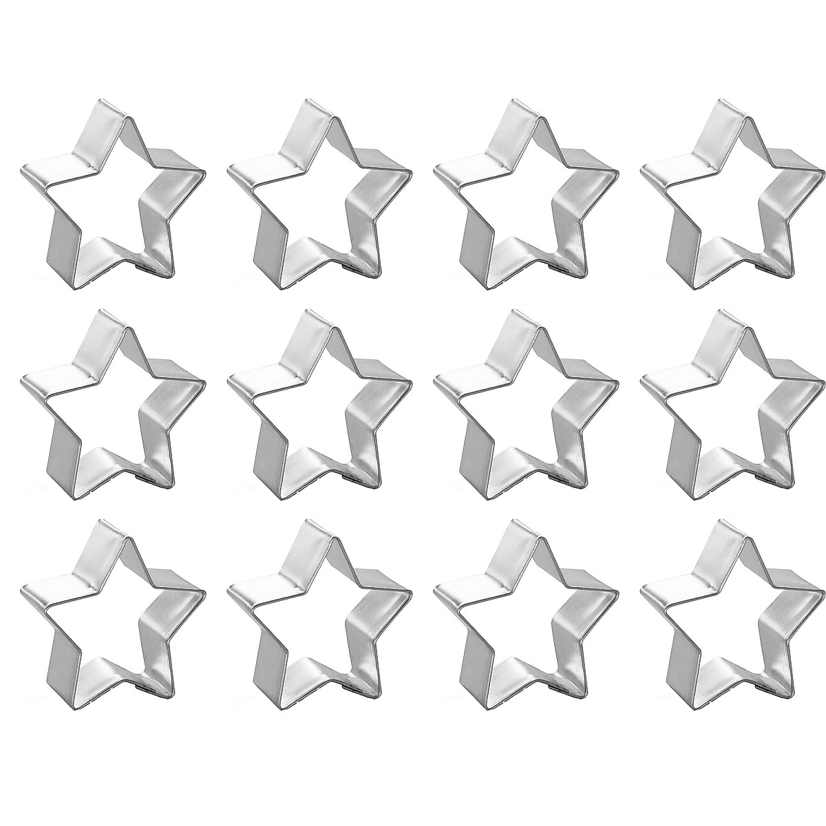 1 Dozen/12 Count Mini Stars 1.5 Inch Cookie Cutters from The Cookie Cutter Shop – Tin Plated Steel Cookie Cutters