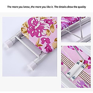 HisiLucky Mini Ironing Board Tabletop Portable Collar Ironing Board with Folding Legs for Household Dormitory Laundry Rooms, Pink