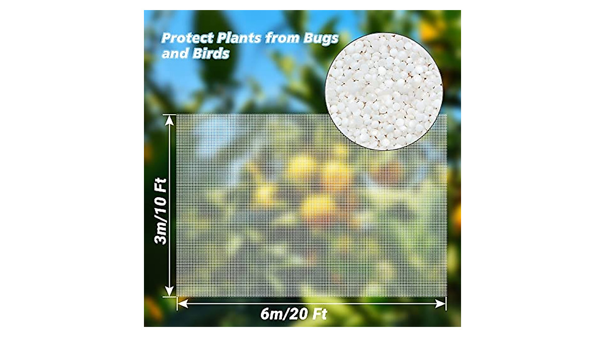 Garden Netting UV-Stabilized Mesh for Pest Protection 10x20 Ft