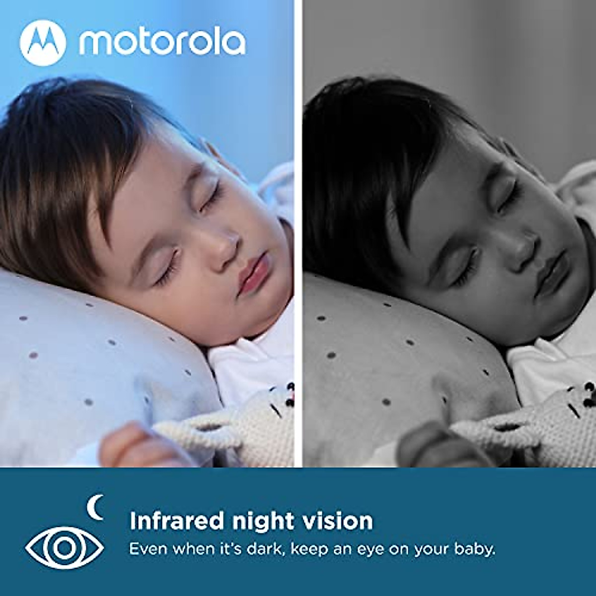 Motorola Baby Monitor-VM36XL Portable Video Baby Monitor with Camera, 1000ft Range 2.4 GHz Wireless 5" Screen, 2-Way Audio, Remote Pan, Tilt, Zoom, Room Temperature Sensor, Lullabies, Night Vision