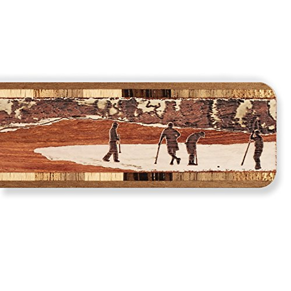 Golfers on The Green Engraved Wooden Bookmark with Suede Tassel - Also Available with Personalization - Made in The USA