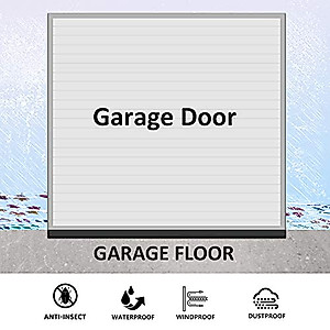 Universal Garage Door Seal, Garage Door Rubber Seal Strip Replacement, Weatherproofing Garage Door Weather Stripping with Nails (20 Feet)