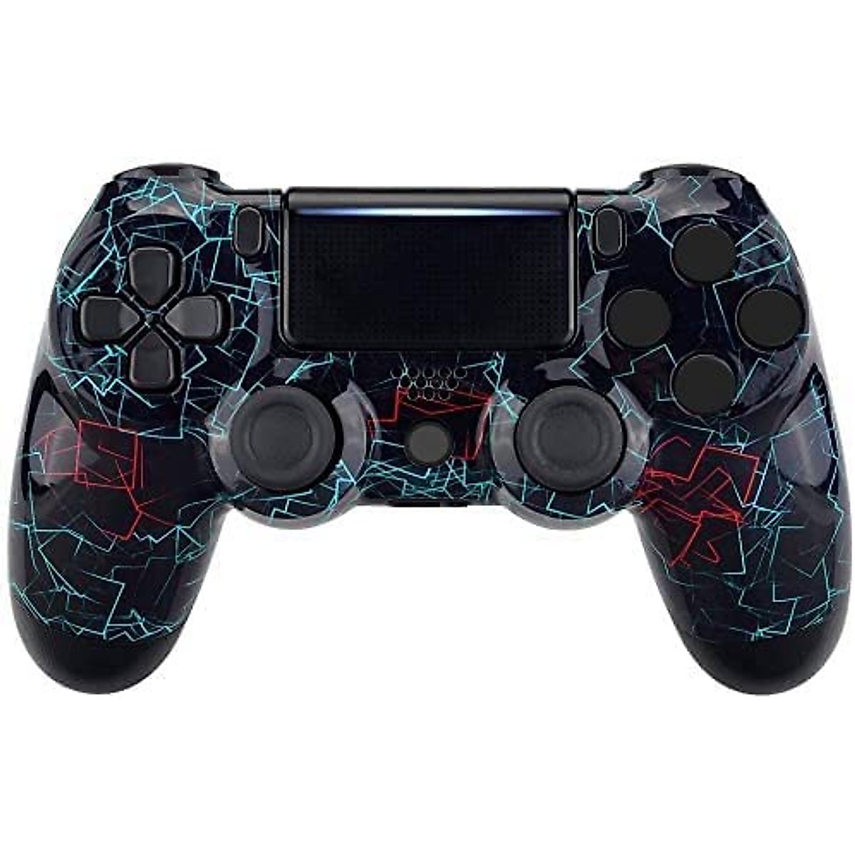 Custom UN-MODDED Controller compatible with PS4 Exclusive Unique Designs - Multiple Designs Available CUH-ZCT2U (Glossy Neon)