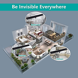 BARONAGE 36-Inch Linear Shower Drain, 2-in-1 Flat & Tile Insert Cover,Brushed SUS 304 Stainless Steel Matte Black Rectangle Shower Floor Drain Adjust