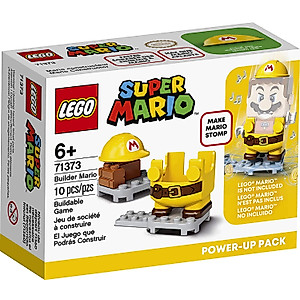 LEGO Super Mario Builder Mario Power-Up Pack 71373 Building Kit, Fun Gift for Kids to Power Up The Mario Figure in The Adventures with Mario Starter Course (71360) Playset (10 Pieces)