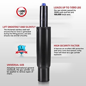 Dowinx Office Replacement Cylinder,Gas Lift Cylinder Universal Size Fits Most Chair,Class 4 Hydraulic Pneumatic Piston Heavy Duty 450Lbs