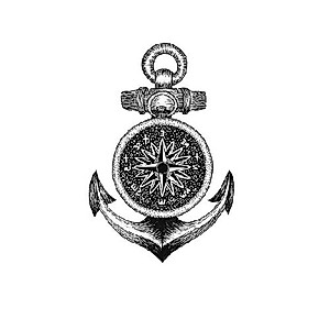 SanerLian Anchor Ship Temporary Tattoo Sticker Waterproof Fake Tatoo Men Women Adult Boys Teens Body Art 10.5X6cm Set of 12 (SF141)