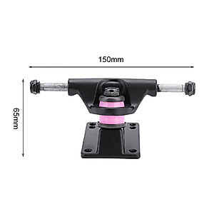 2pcs Skateboard Truck Independent Skateboard Aluminum Metal Alloy Skateboard Trucks 3.25inch Wheels(Black)