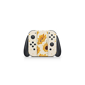 Tacky design Sunflowers Skin Compatible with Nintendo Switch Skin Decal, Yellow Skin Compatible with Nintendo Switch Stickers Vinyl 3m Full wrap Nintendo Switch Cover