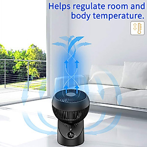 Jiffi Large Whole Room Air Circulator Fan, 360° Swing, Silent Setting, 3 Speeds, Suitable for Personal Floor Office and Whole Room Use.