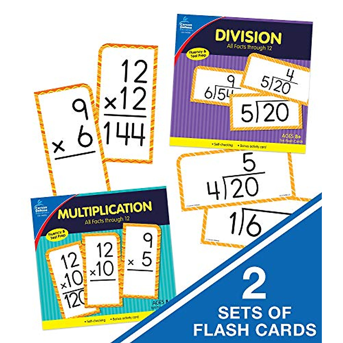 Carson Dellosa 3rd Grade Homeschool Learning Kit—Spectrum Reading and Math Workbooks, Cursive Handwriting Workbook, Division and Multiplication Flash Cards, Posters, and STEM Activities (8 pc)