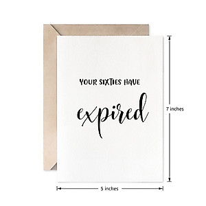 MAGJUCHE Your Sixties Have Expired Card, Funny 70th Birthday Card For Men And Women, 70 Years Old Card For Sister, Brother, Mom, Dad