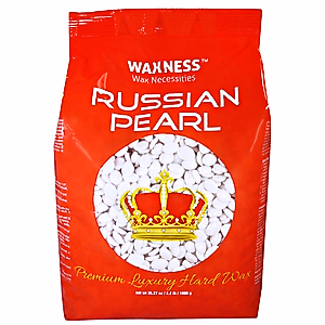 Waxness Polymer Blend Premium Luxury Hard Wax Beads Russian Pearl 2.2 lb / 1 kg