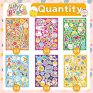 Joy Bang 564 PCS Easter Stickers for Kids, Easter Stickers with Eggs Bunny, Happy Easter Stickers Bulk for Toddlers, Easter Stickers for Cards Envelopes, Easter Party Supplies Favors