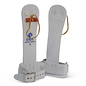 US Glove Women Hot Shot Uneven Bar Gymnastics Grips - Womens Gymnastics Bars Grips, Made in USA Gymnastics Uneven Bar Grips for Girls, Leather Gymnastics Equipment Grips, Single Buckle, Size 000 (5")