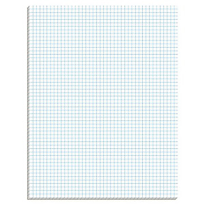 Ampad Efficiency Quadrille Pad, 8-1/2 x 11, White, 5x5, 50 Sheets per Pad, 10 Pads per Pack (22-032C)